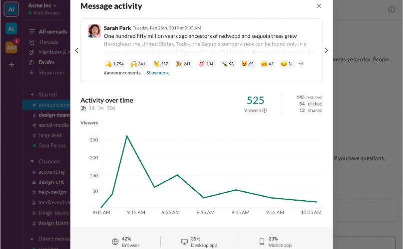 De l'analytique pour évaluer l'utilisation de Slack - Enjeux RH
